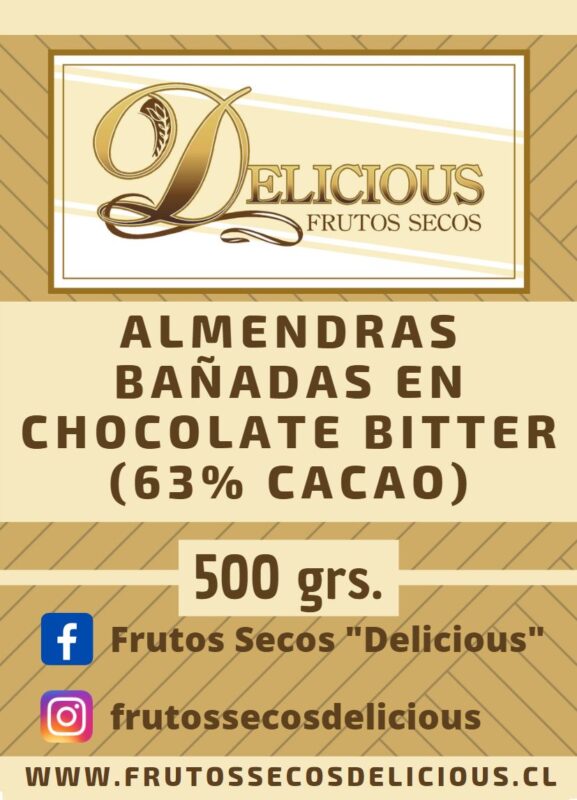 BARRA DE CHOCOLATE ORGÁNICO 62% CACAO – 100 GRS. – Frutos Secos Delicious